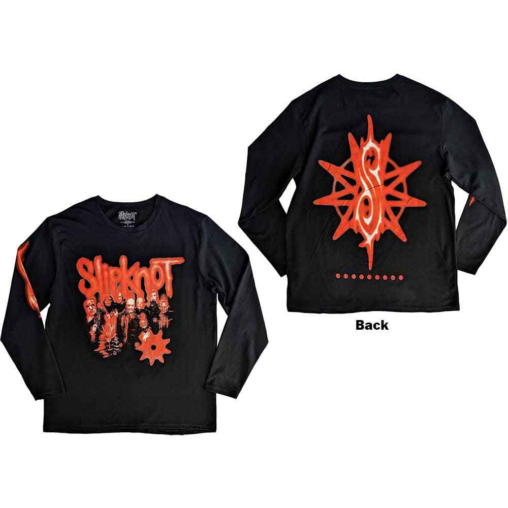 Slipknot - Unisex The End So Far Group Photo Tribal-S Nonagram Long Sl ...