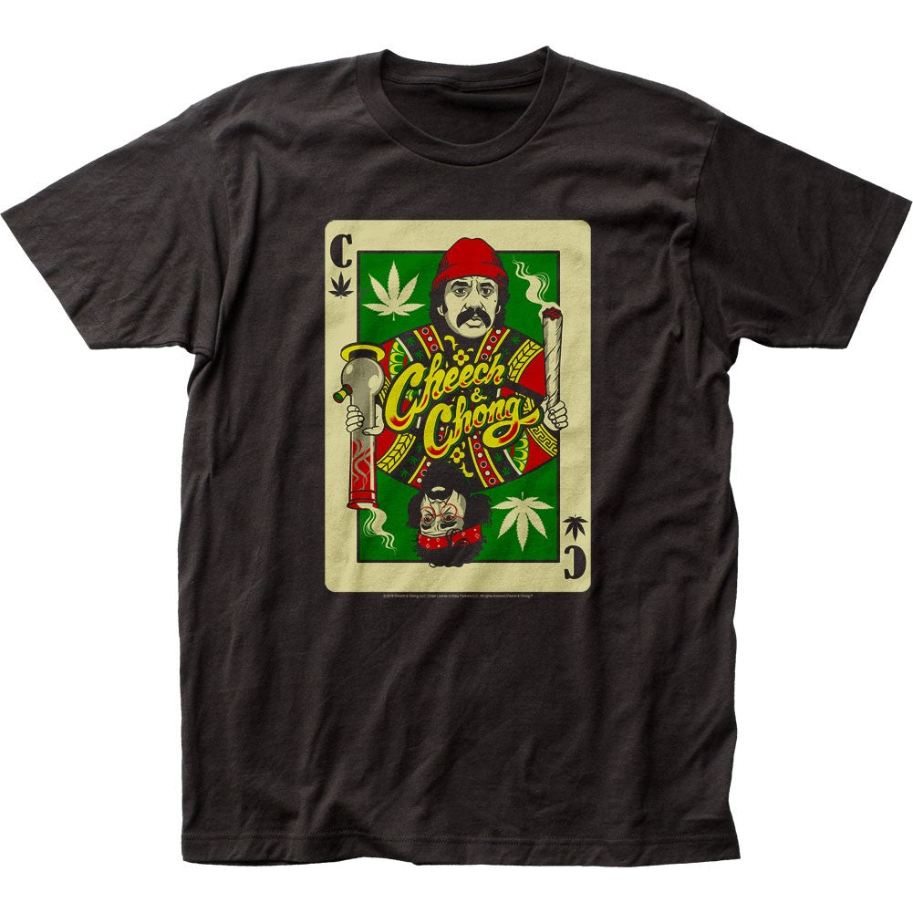 Cheech & Chong - Mens Playing Card Fitted Jersey T-Shirt – Dress Code